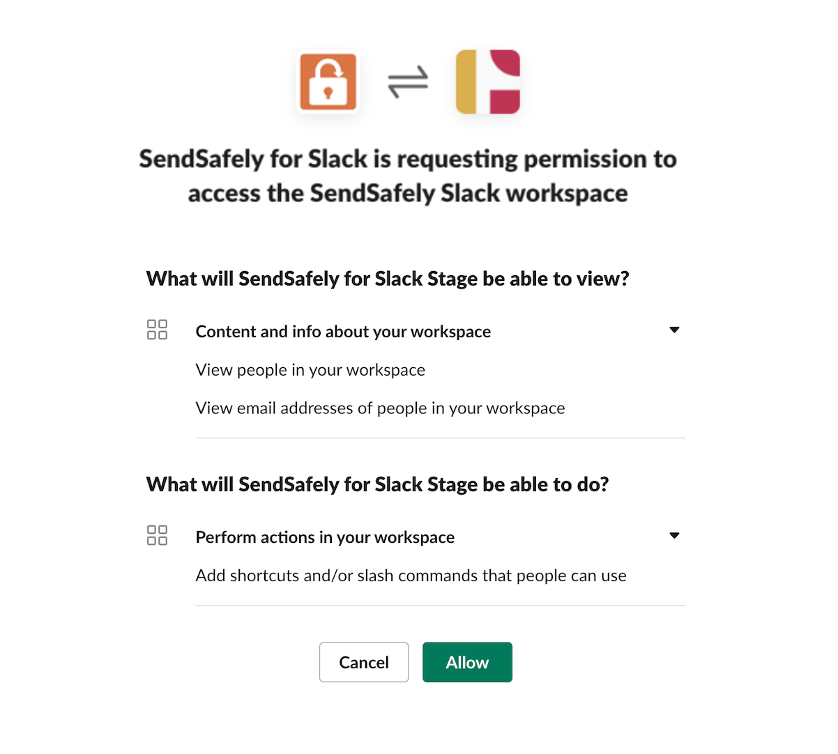 Installing the SendSafely Slack App – Online Help Center